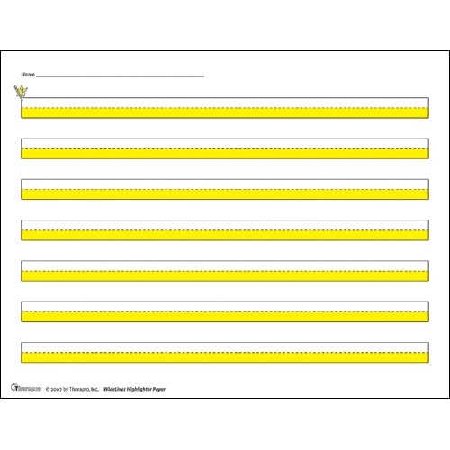 Highlighted Writing Paper